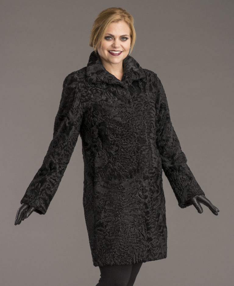 Dyed Black Karakul Jacket 1 - Alaskan Fur