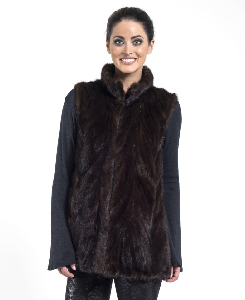 Mink Patch Vest 1 - Alaskan Fur