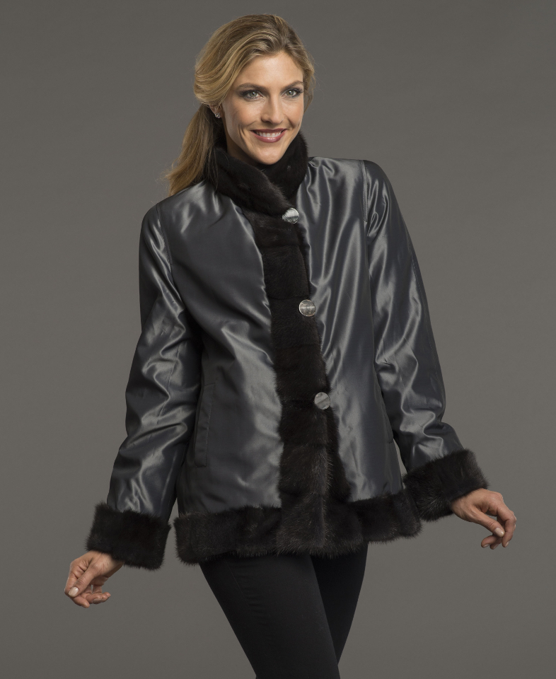 Dyed Sheared Mink Reversible Jacket 2 - Alaskan Fur